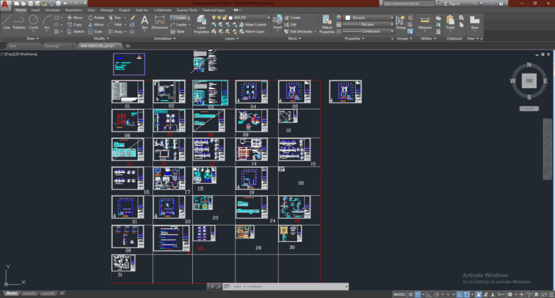 Denah dan Gambar CAD Telecom Tower Construction_40M (INDOOR)_ph1b ...