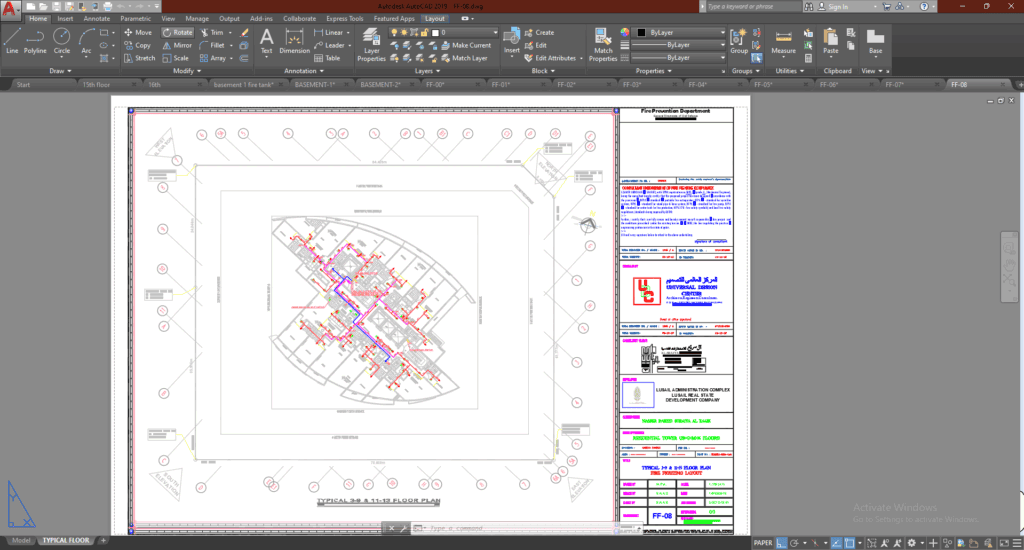 Denah dan Gambar CAD Residential Tower_FF-08 | Sipilpedia