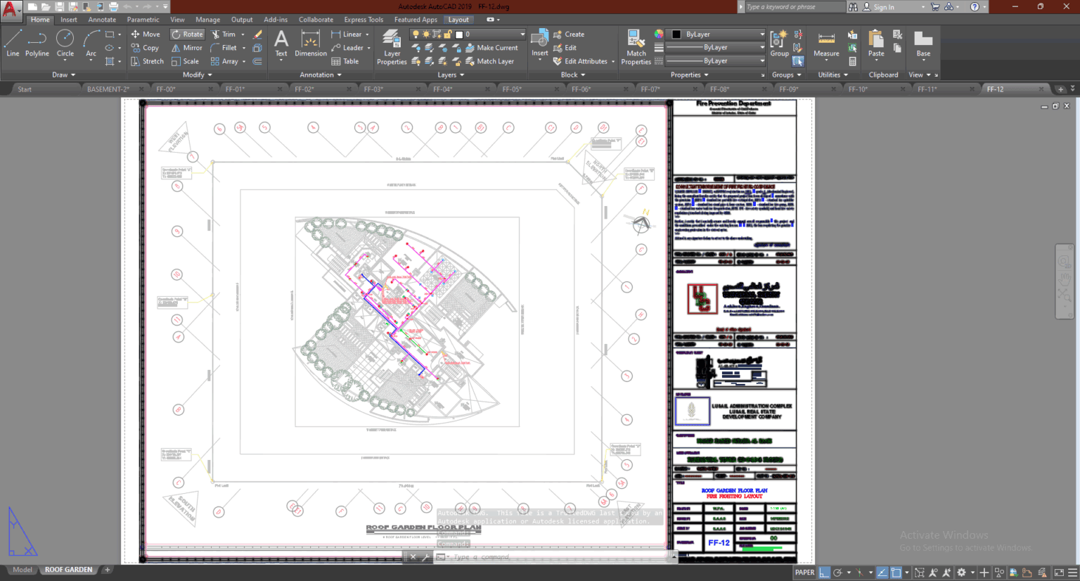 Denah dan Gambar CAD Residential Tower_FF-12 | Sipilpedia