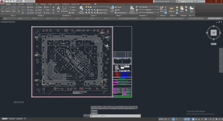 Denah dan Gambar CAD Residential Tower_GROUND PLANTING | Sipilpedia