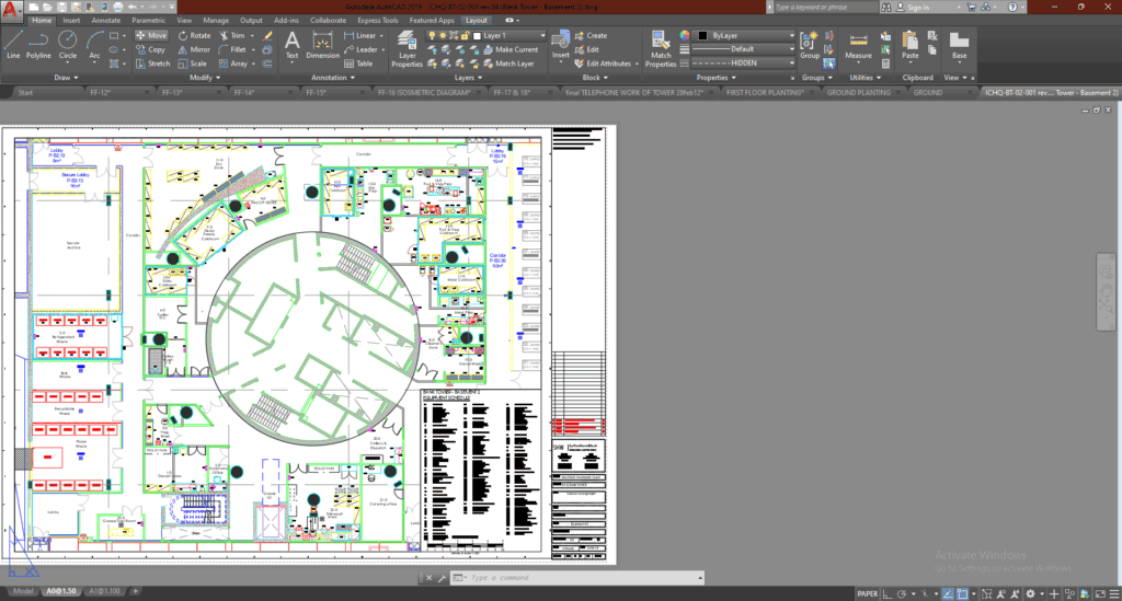Denah dan Gambar CAD Residential Tower_ICHQ-BT-02-001 rev.04 (Bank ...
