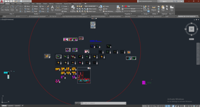 Denah dan Gambar CAD Residential Tower_MARINA 2B+G+M+16 ELECTL | Sipilpedia