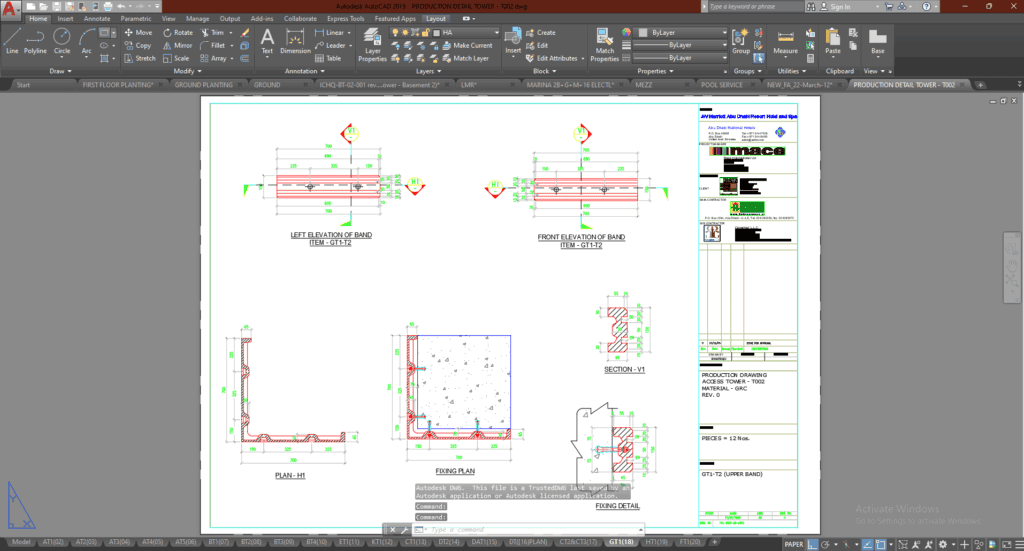 Denah dan Gambar CAD Residential Tower_PRODUCTION DETAIL TOWER – T002 ...