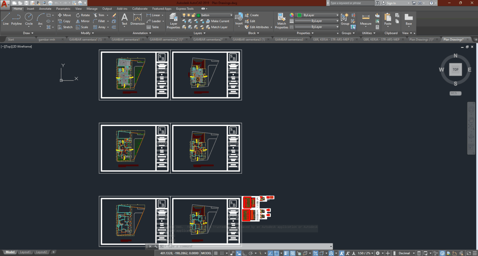 Denah dan Gambar CAD_Gambar Kerja Bangunan_Plan Drawings | Sipilpedia