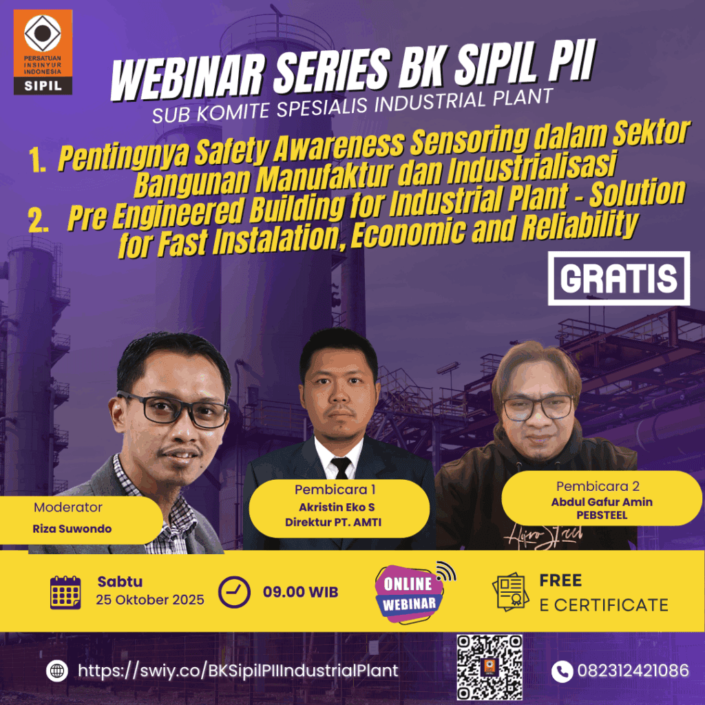 WEBINAR BK SIPIL PII SUB KOMITE SPESIALIS INDUSTRIAL PLANT | Sipilpedia