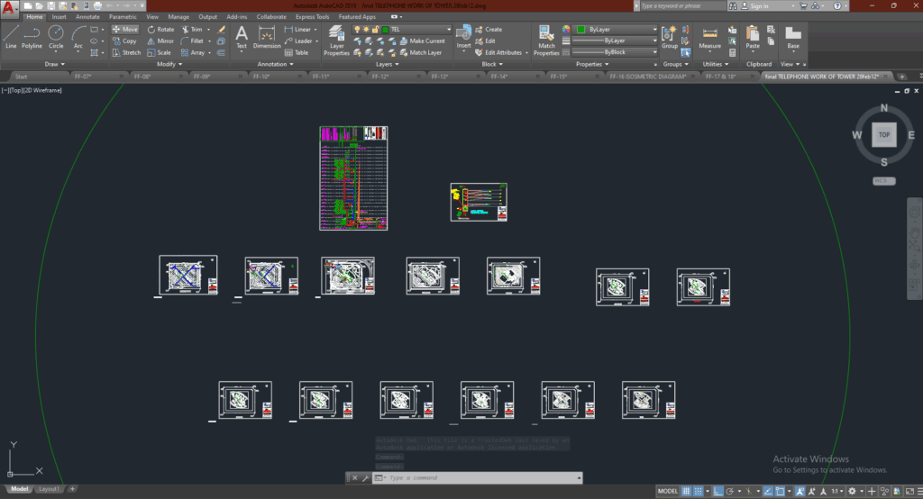 Denah dan Gambar CAD Residential Tower_final TELEPHONE WORK OF TOWER ...