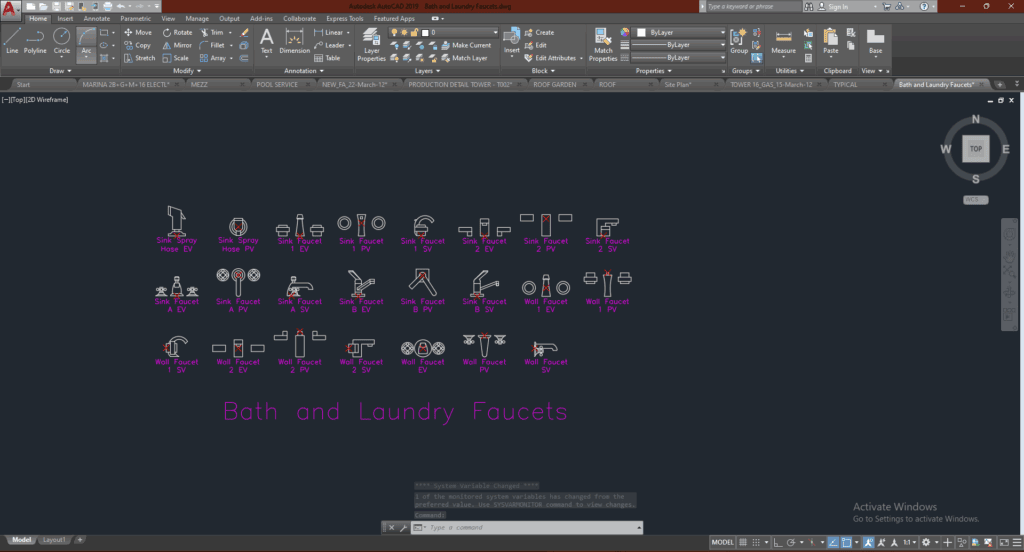 Denah dan Gambar CAD_Simbol, Notasi Arsitektur dan Block Lib-Furnitur ...