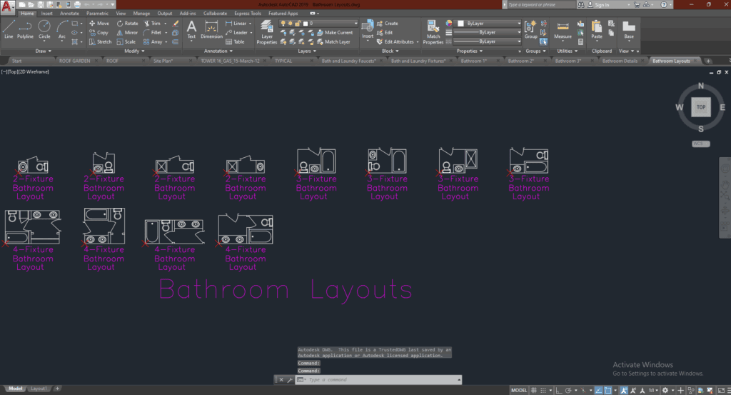 Denah dan Gambar CAD_Simbol, Notasi Arsitektur dan Block Lib-Furnitur ...