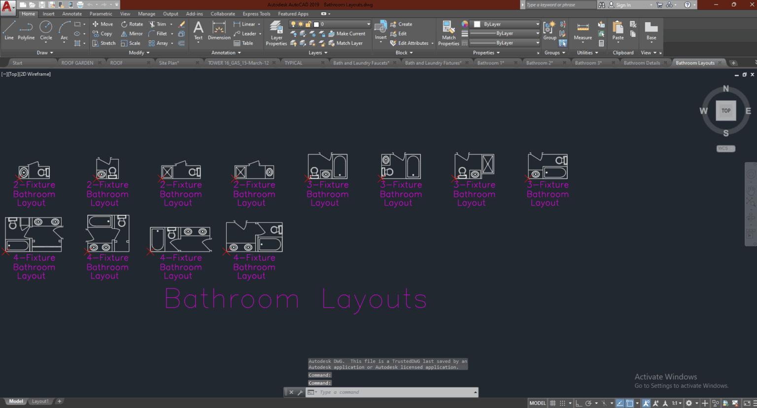 Denah dan Gambar CAD_Simbol, Notasi Arsitektur dan Block Lib-Furnitur ...