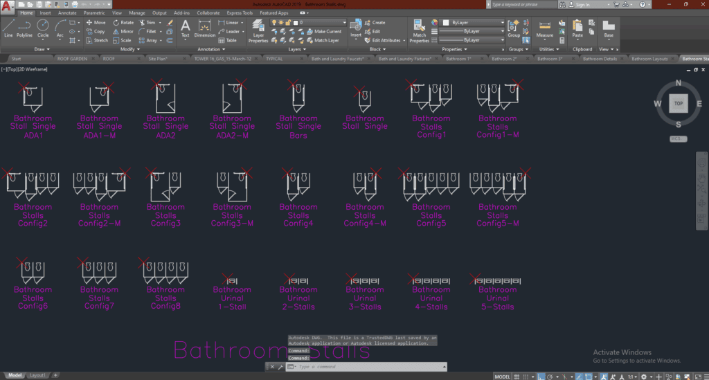 Denah dan Gambar CAD_Simbol, Notasi Arsitektur dan Block Lib-Furnitur ...