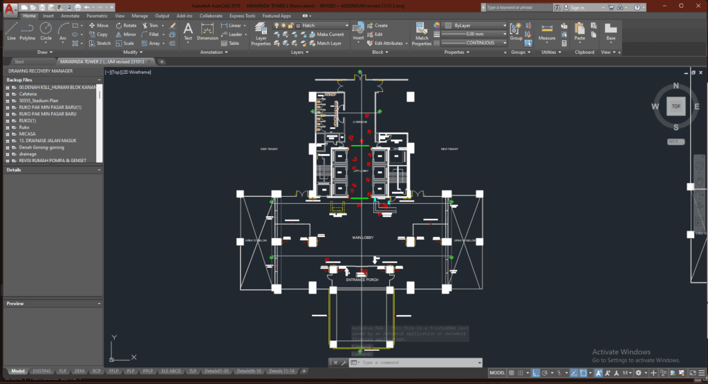 Denah dan Gambar CAD Tower_MAYAPADA TOWER 2 (Renovation) – REVISED ...