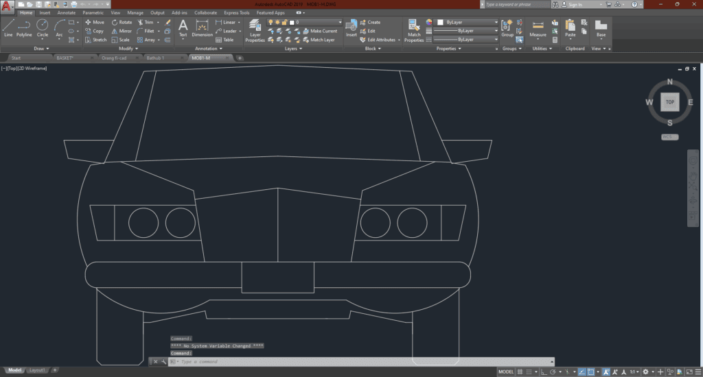 Denah dan Gambar CAD_Simbol, Notasi Arsitektur dan Block Lib-Mobil ...