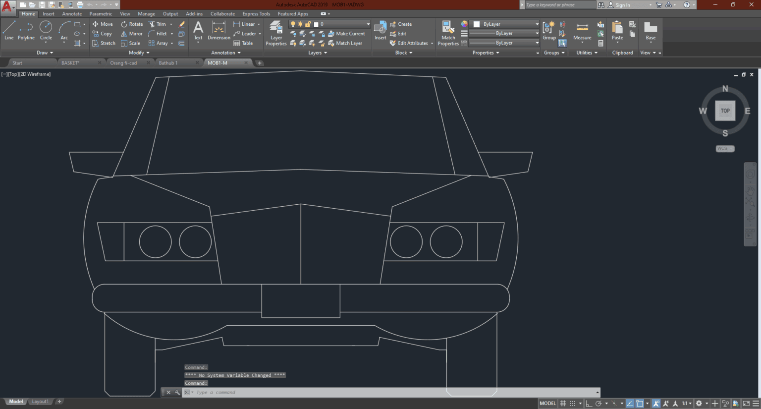 Denah dan Gambar CAD_Simbol, Notasi Arsitektur dan Block Lib-Mobil ...