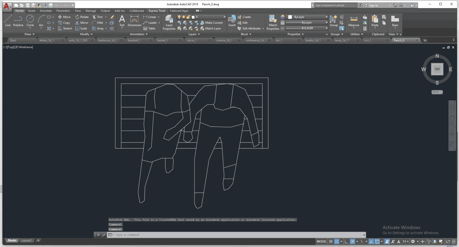 GAMBAR AUTOCAD_Detailing CAD_Detail Kursi taman 2D | Sipilpedia