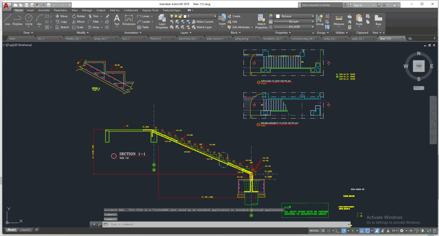 GAMBAR AUTOCAD_Detailing CAD_Detail Kumpulan tangga | Sipilpedia