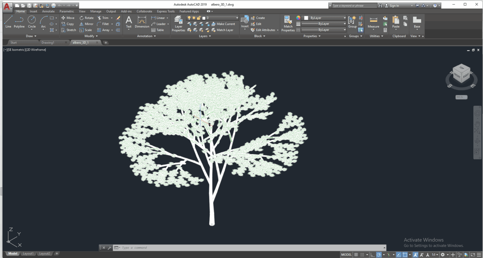 GAMBAR AUTOCAD_Detailing CAD_Detail Kumpulan pohon 3D | Sipilpedia