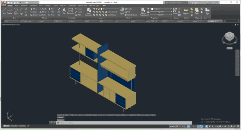 GAMBAR AUTOCAD_Detailing CAD_Detailing Rak buku 3D | Sipilpedia