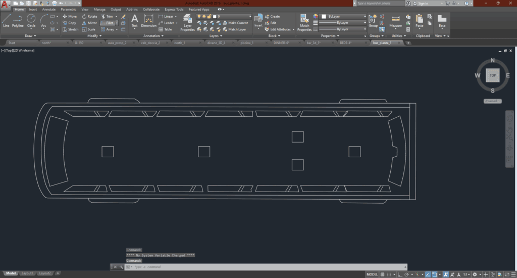GAMBAR AUTOCAD_Detailing CAD_Detail bus 2D | Sipilpedia