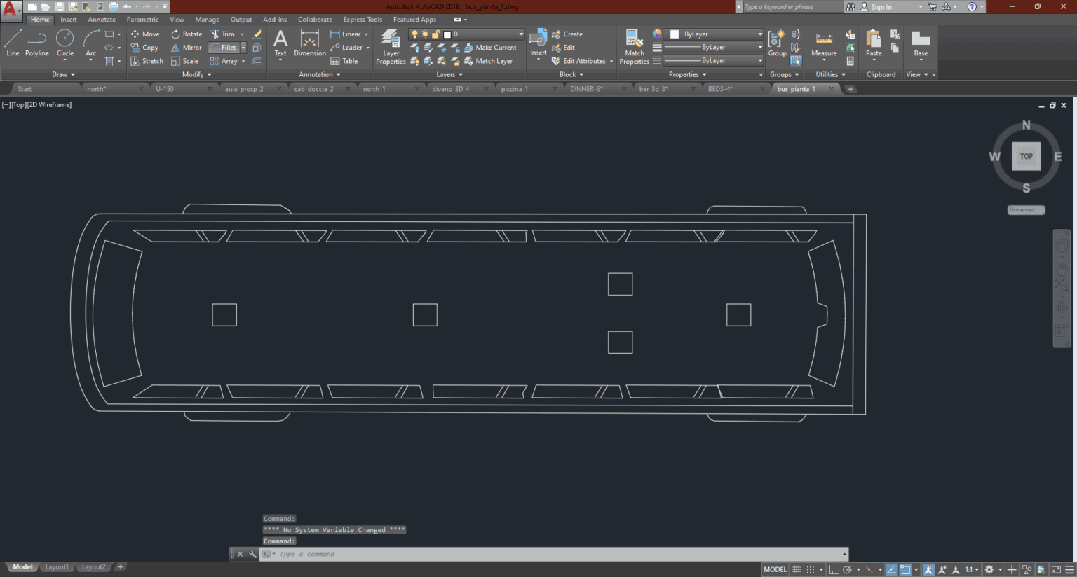 GAMBAR AUTOCAD_Detailing CAD_Detail bus 2D | Sipilpedia
