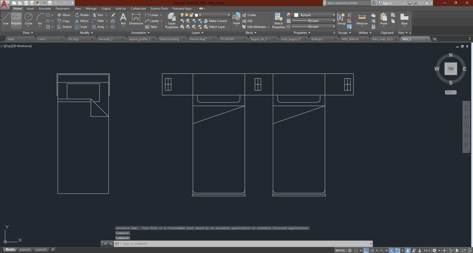 GAMBAR AUTOCAD_Detailing CAD_Detail Bed (single) 2D | Sipilpedia