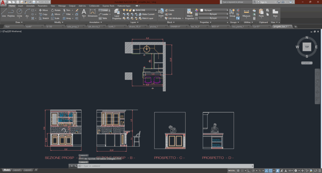 GAMBAR AUTOCAD_Detailing CAD_Detail Cafe 2D | Sipilpedia