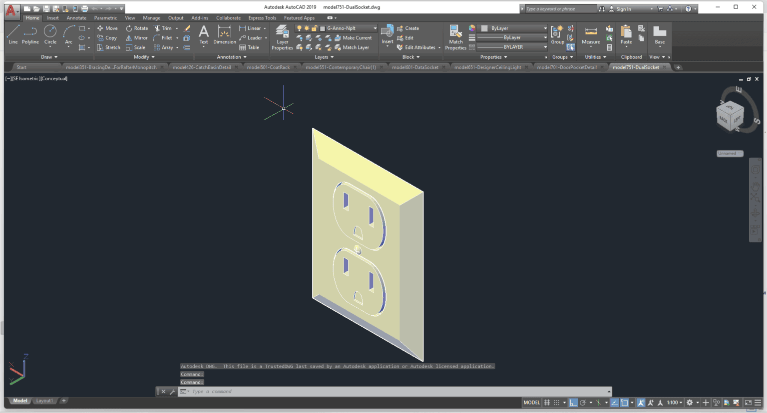 GAMBAR AUTOCAD_Detailing CAD_Modeling model dwg751-800 | Sipilpedia